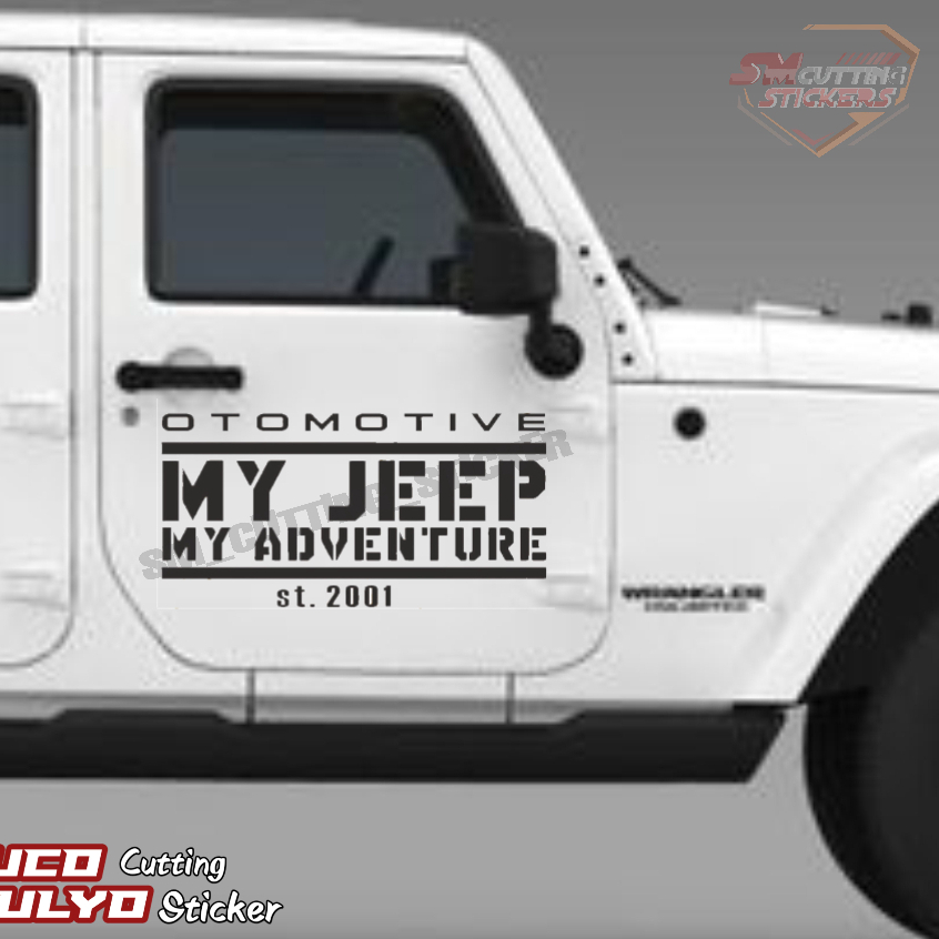 Jual STICKER MOBIL MY JEEP MY ADVENTURE CUTTING STICKER KEREN STICKER ...