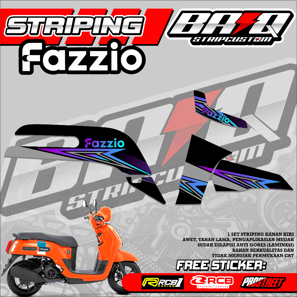 Jual STICKER STRIPING FAZZIO - STRIPING FAZZIO PREMIUM GRAFIK 02 ...