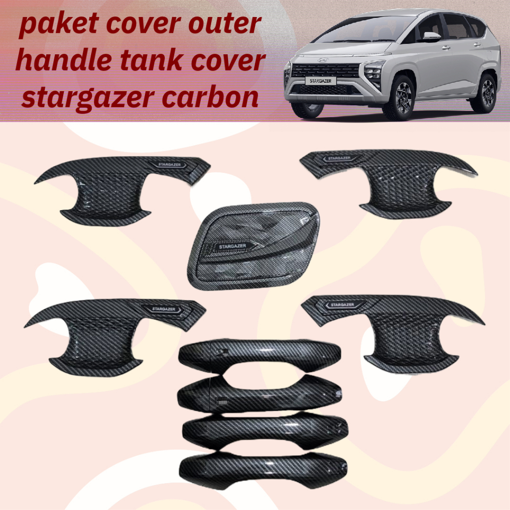 Jual Paket Cover Outer Handle Tank Cover Stargazer Carbon Aksesoris Pegangan Pintu Tangki Mobil ...
