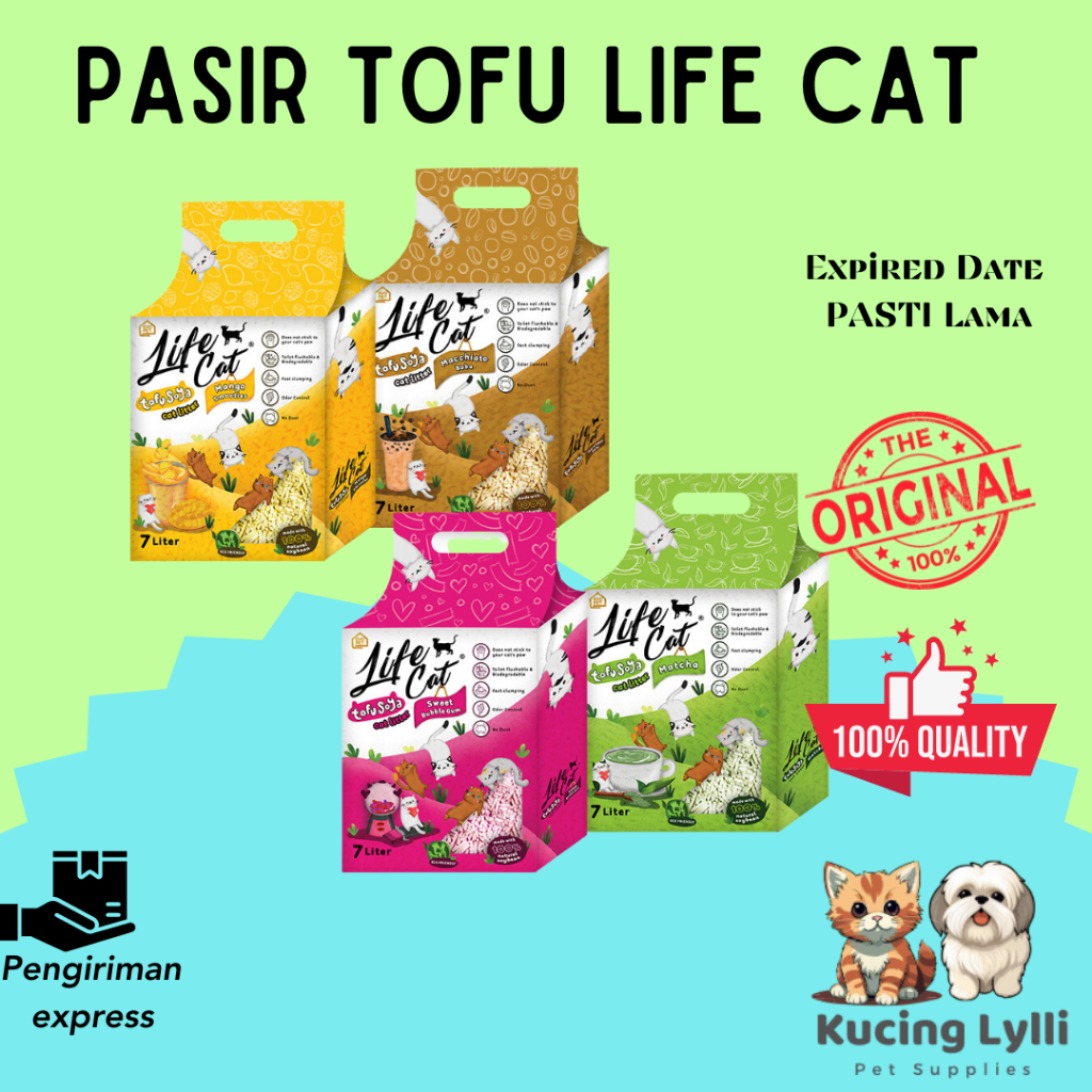 Jual Life Cat Tofu Soya 7 L - Pasir Kucing Gumpal - Pasir Kucing Wangi ...
