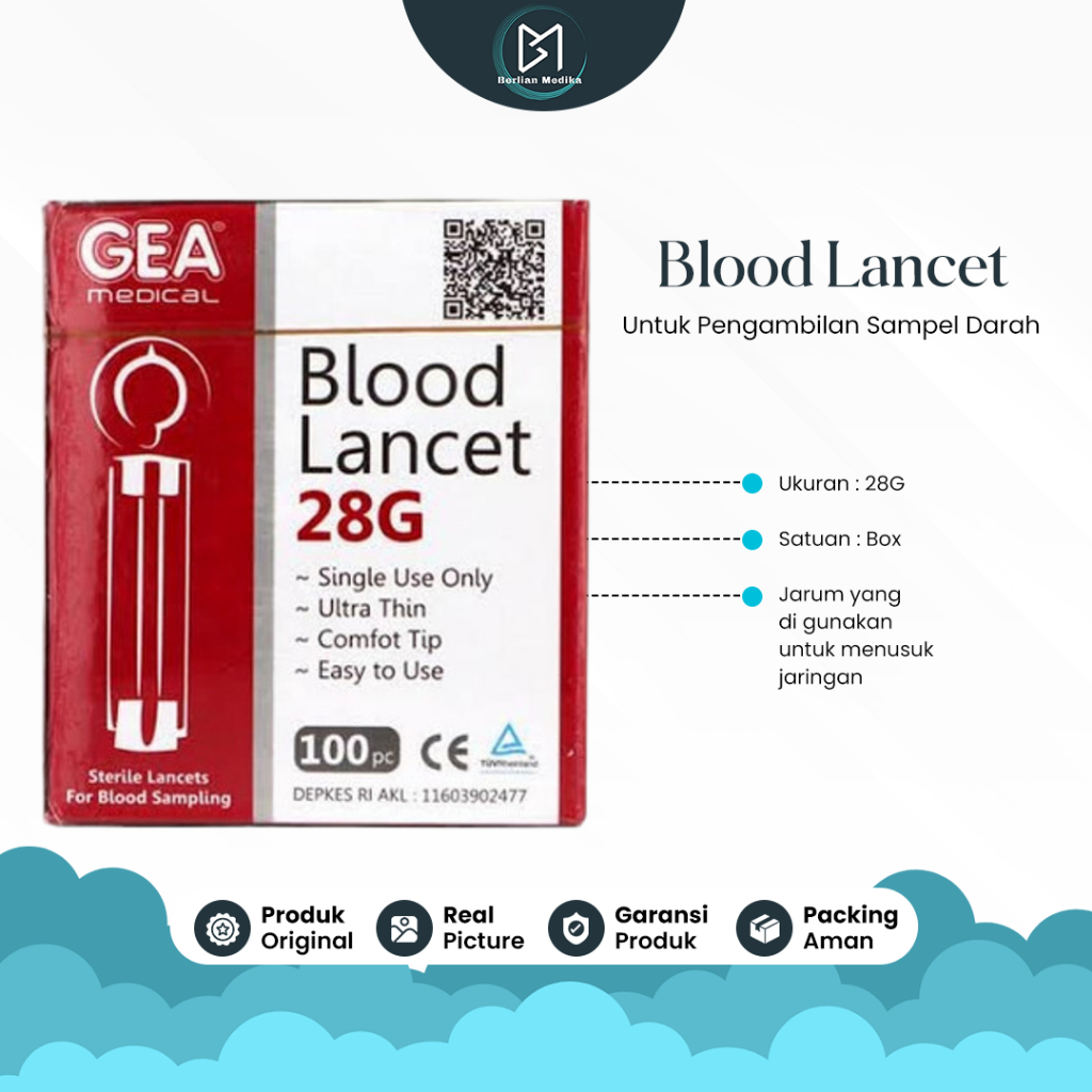 Jual Blood Lancets isi 100 Jarum Lancet Bekam Becam Untuk Pengambilan ...