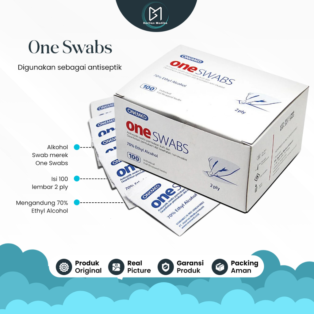 Jual Alkohol Swabs Alcohol Swab Tisu Tissue Basah Antiseptik OneSwabs ...