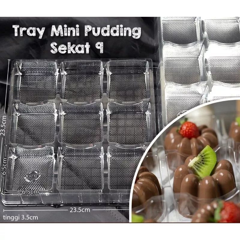 Jual 10pcs Mika tray sekat 9 dan sekat 6 untuk puding mini, jelly, dan ...