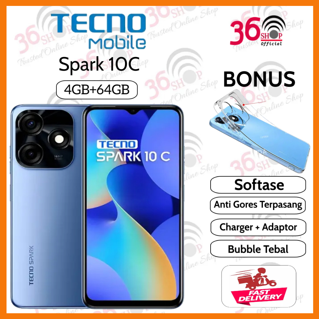 Jual Tecno Spark 10C NFC 4GB+64GB Garansi Resmi 1 Tahun | Shopee Indonesia