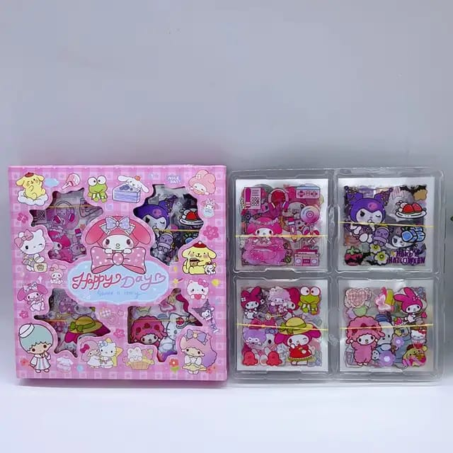 Jual STICKER SANRIO KOTAK ISI 100 LEMBAR / STICKER BUKU / STICKER ANAK ...