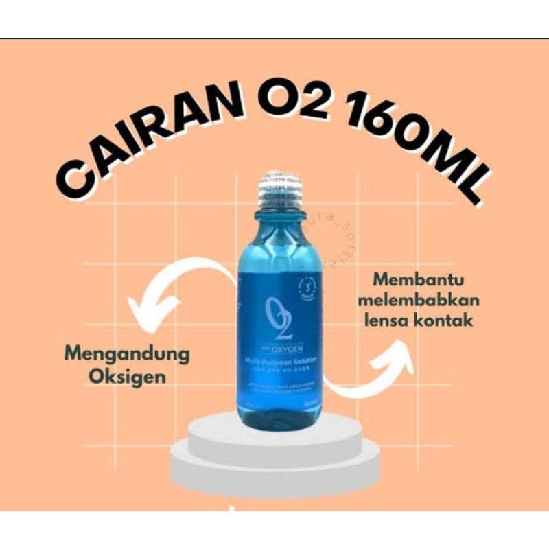Jual Cairan pembersih softlens O2 160ml/air perendam soflen bisa untuk ...