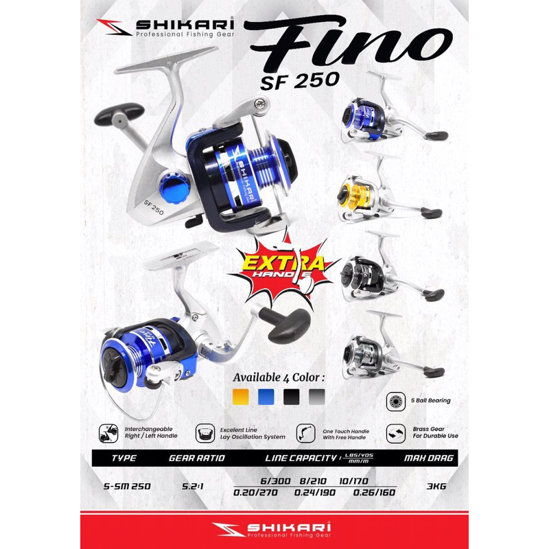 Jual Reel shikari fino max spin dan new simura spin 250 | Shopee Indonesia