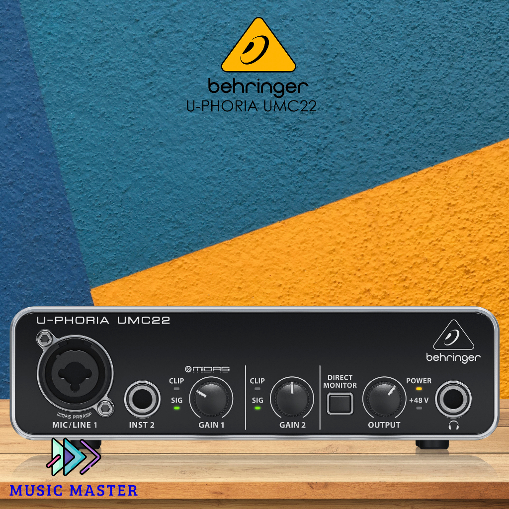 Jual BEHRINGER UMC22 UMC 22 AUDIO INTERFACE SOUNDCARD W/ MIDAS PREAMP ...