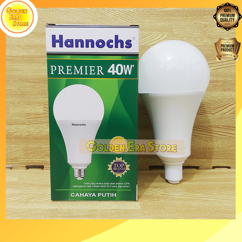 Jual 40 WATT Hannochs Lampu Led Premier cahaya Putih / Lampu Bohlam LED Premier 40 watt ...