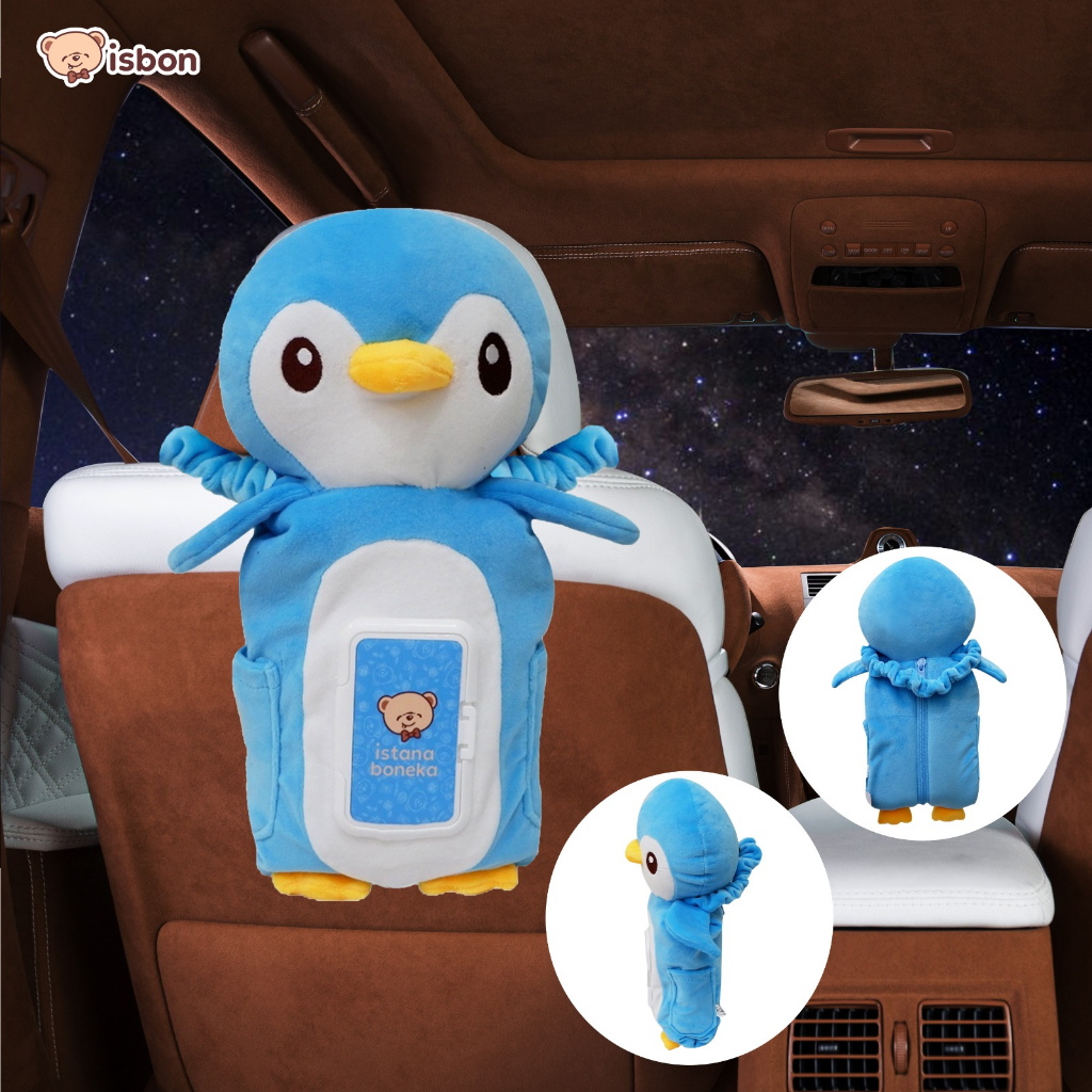 Jual Tempat Tissue tisu travel pack Pinguin Blue Biru 4 in 1 serbaguna ...