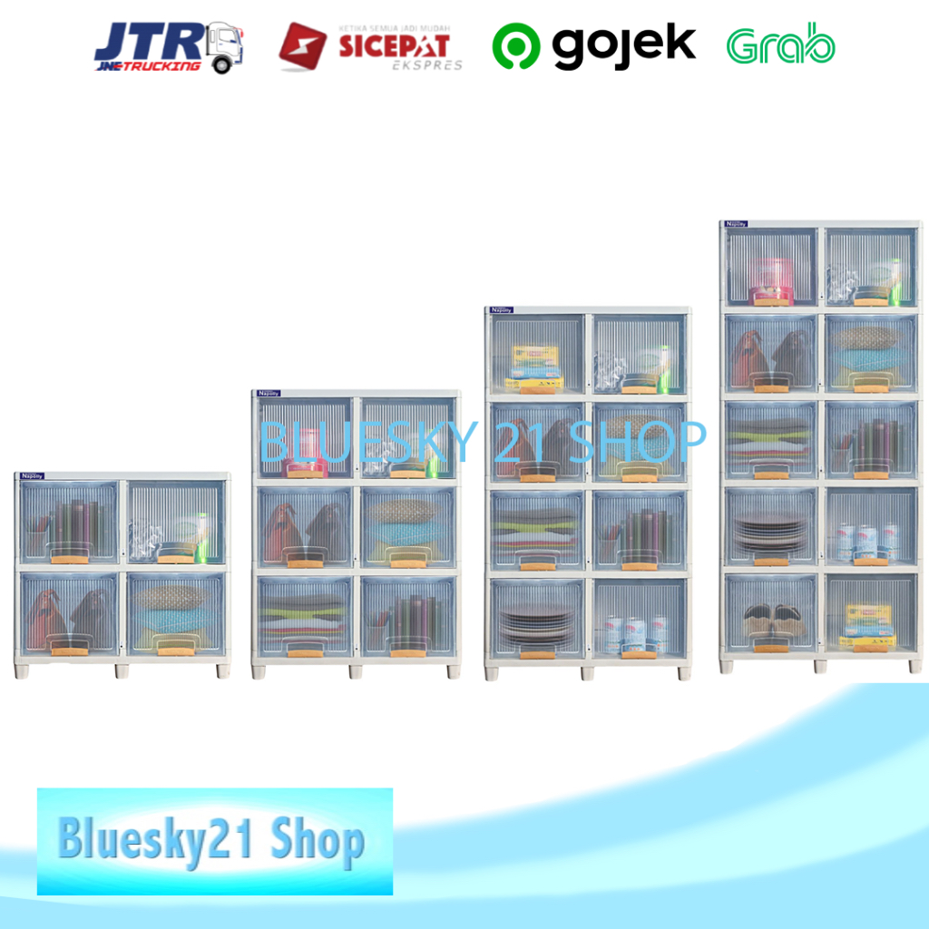 Jual NAPOLLY LOCKER BOX TRANSPARAN RAK PENYIMPANAN SERBAGUNA DAN ...