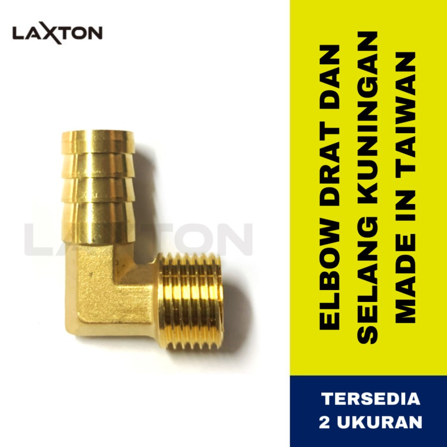 Jual Elbow Nepel Selang Hose Drat Luar Kuningan Made in Taiwan | Shopee ...