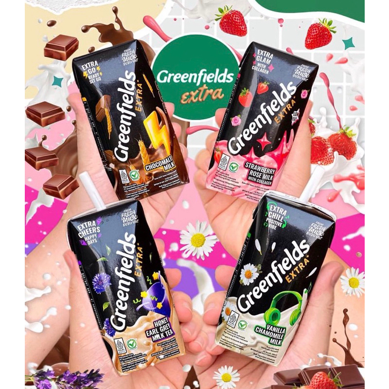 Jual Greenfields EXTRA Susu UHT Honey Earl Grey Milk Tea / Collagen 200 ...