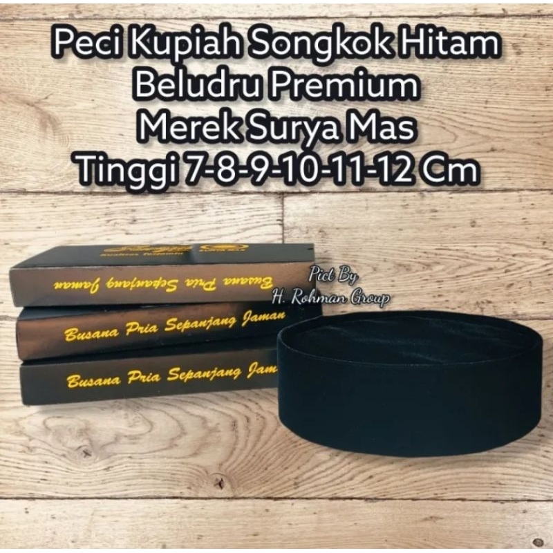 Jual Peci Hitam Surya Mas Beludru Halus Tebal Ukuran Anak dan Dewasa ...