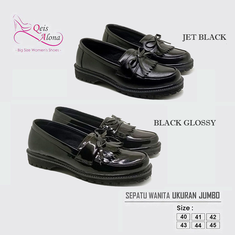 Jual Sepatu Loafer Wanita (Big Size 40-41-42-43-44-45) Sepatu Docmart ...