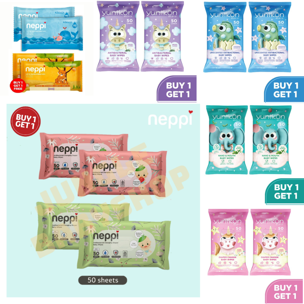 Jual NEPPI Baby Wipes AGI Wipes parfum non perfumed antiseptic YUNIKON ...