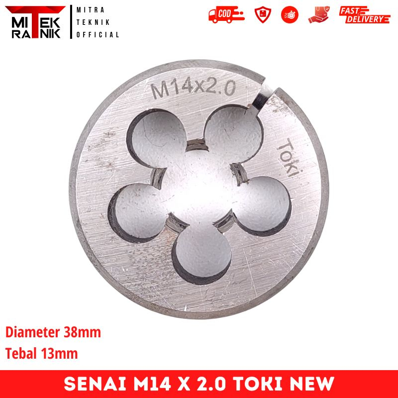 Jual Senai Round Dies Senay M14 x 2.0 Pembuat Drat Luar Senei Toki | Shopee Indonesia