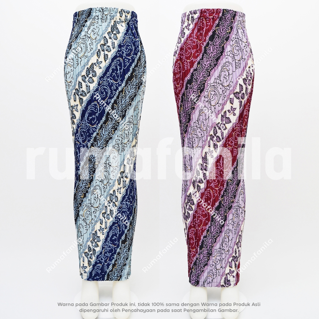 Jual Rok Plisket Batik Premium Bawahan Kebaya Wisuda Modern Span Wiru Jumbo Pakaian Tradisional ...