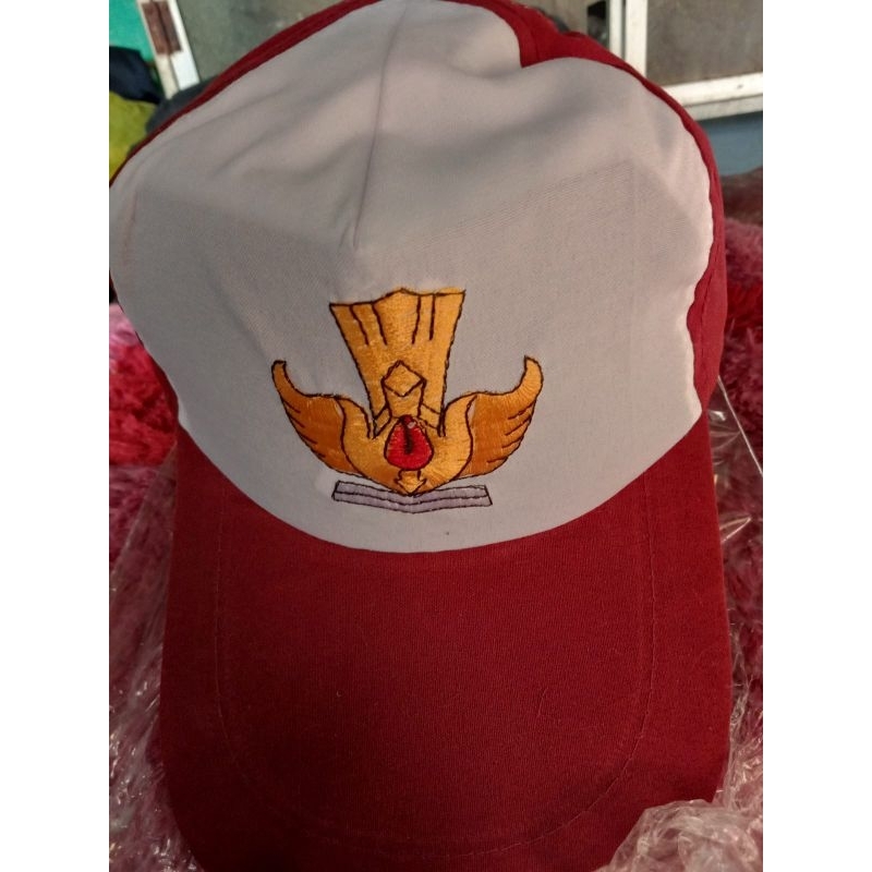 Jual TOPI SD MERAH PUTIH DAN FULL MERAH 20PCS | Shopee Indonesia