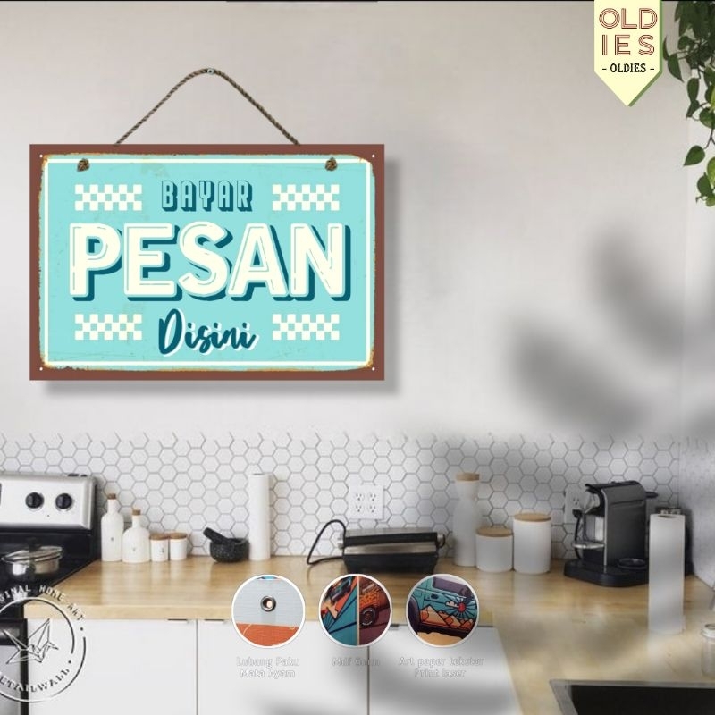 Jual Poster Kayu Cafe Resto Bayar disini - Hiasan Dinding warkop Kedai ...
