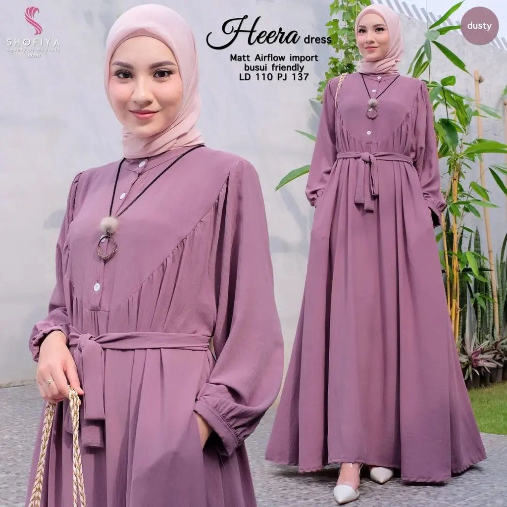 Jual Dress busui frendly Heera dress bahan crinkle airflow ( busui ...