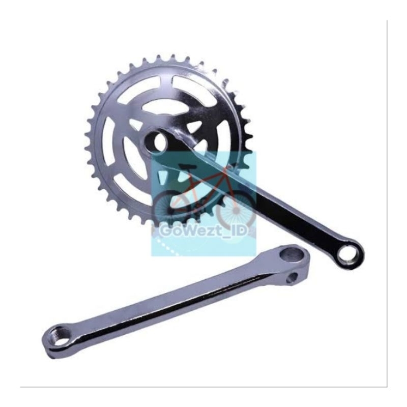 Jual Gear Gir Crank Sepeda 36T & 44T As Bulat Exotic Chrome Besi Mini ...