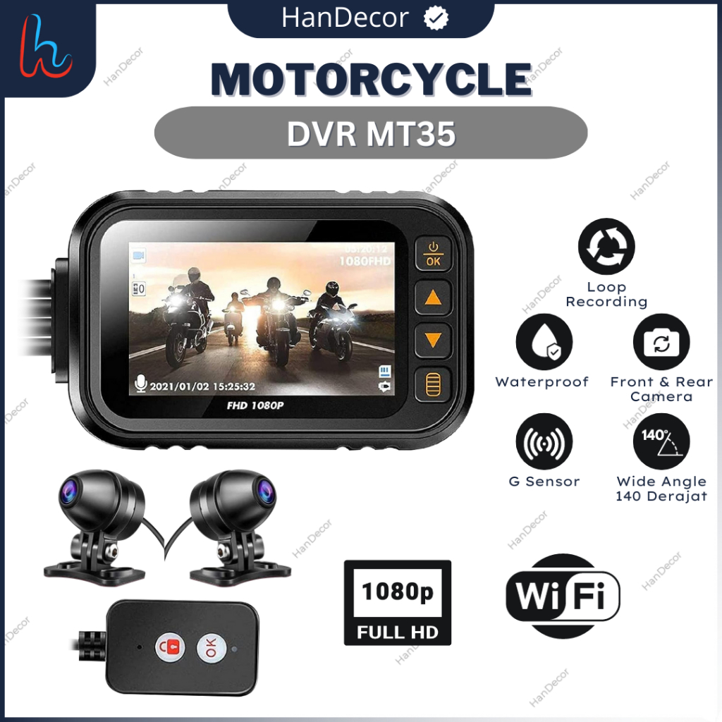 Jual MOTORCYCLE DVR MT35 V2 MT83B WIFI GPS | KAMERA DASHCAM MOTOR ...