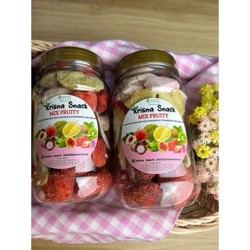 Jual KERIPIK MIX DURIAN MONTONG,MANGGIS, PEACH MERAH, KIWI, KIWI ...