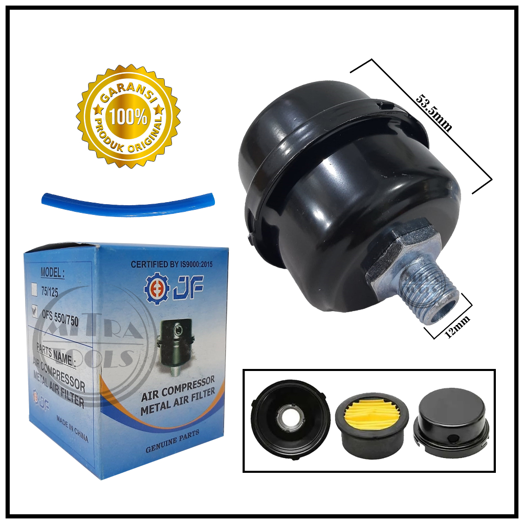 Jual Saringan Angin Kompresor Oilless 1/4" Body Besi Air Filter Udara ...