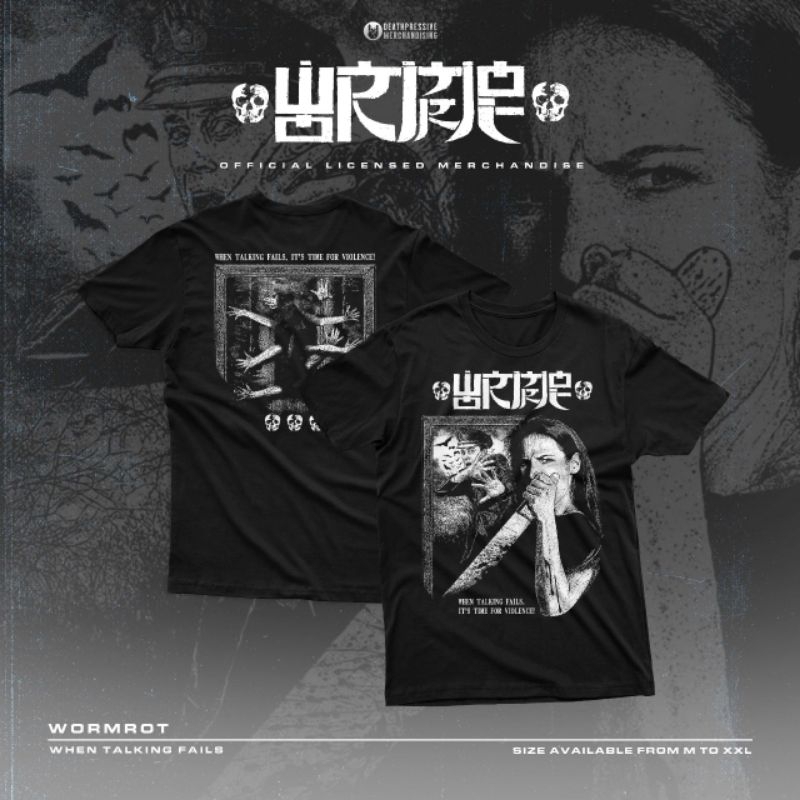 Jual WORMROT-When Talking Fails T-shirt Original Merchandise | Shopee ...