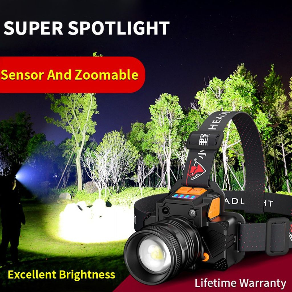 Jual Senter Kepala Led Sorot Super Terang Jarak Jauh Headlamp T8 Zoom Led Outdoor Waterproof ...