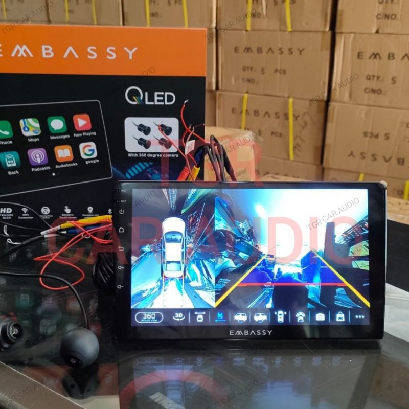 Jual head unit android 9 inch embassy mercurius qled include dengan ...