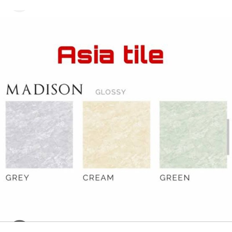 Jual Keramik asia tile madison glossy warna cream green grey ukuran ...