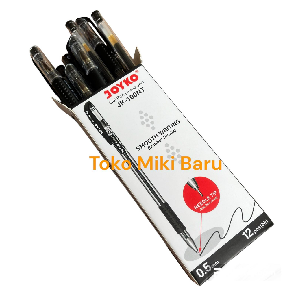 Jual Pulpen Gel Joyko JK-100 0,5 - Hitam ( PACK ) | Shopee Indonesia