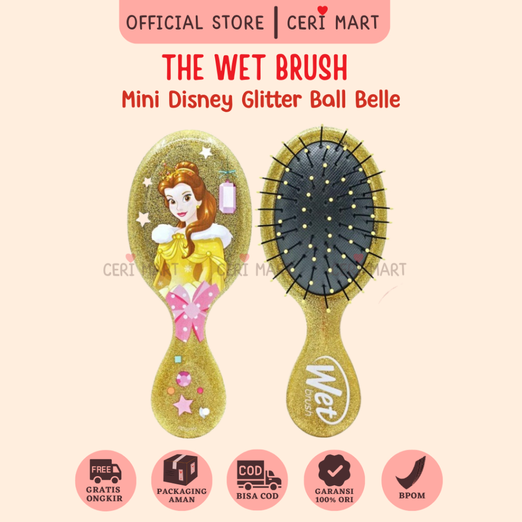Jual THE WET BRUSH WetBrush Disney Princess / Wet Brush Mini Disney ...