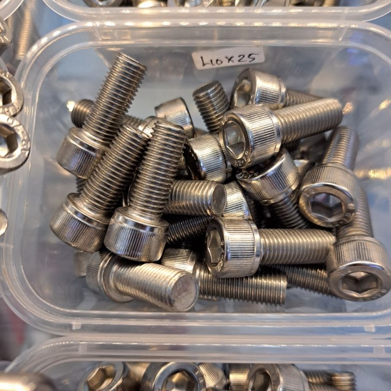 Jual BAUT L STAINLESS M10 X 2.5 BAUT DRAT 14 PANJANG 2,5 CM (1pcs) | Shopee Indonesia