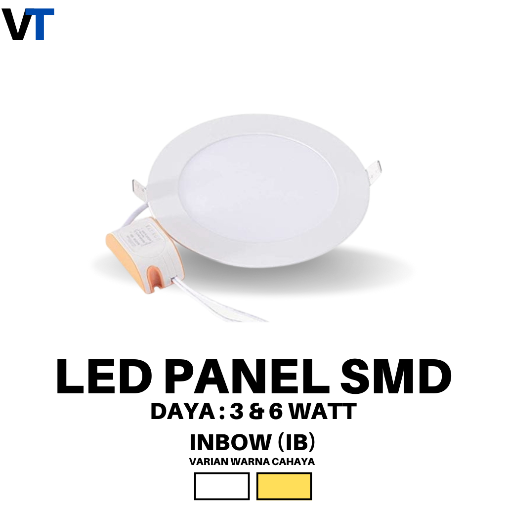 Jual Lampu Downlight LED Panel Inbow 3 & 6 Watt / Lampu LED Panel SMD ...