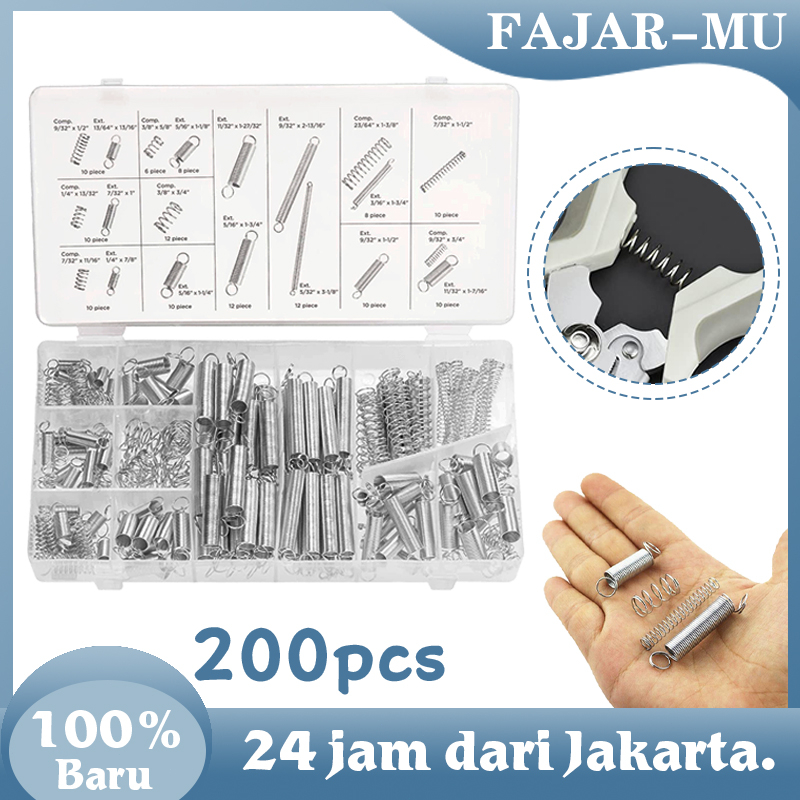 Jual 200pcs Per Pegas Tekan Tarik Dan Tekan Per Spring Tekan Elastis ...