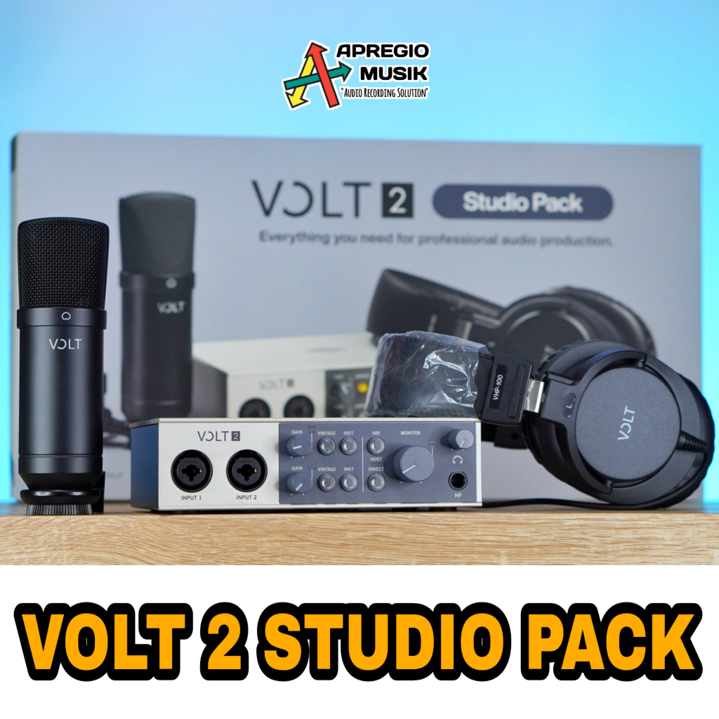 Jual Universal Audio Volt 2 Studio Pack Paket Recording Professional | Shopee Indonesia