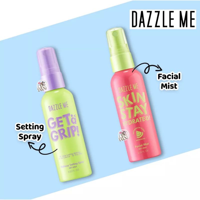 Jual Dazzle me get a grip setting spray & Dazzle me skin stay facial ...