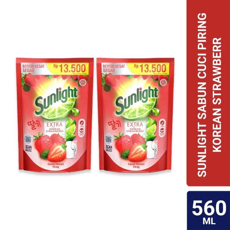 Jual Sunlight Pencuci Piring Korean Strawberry 560ml | Shopee Indonesia