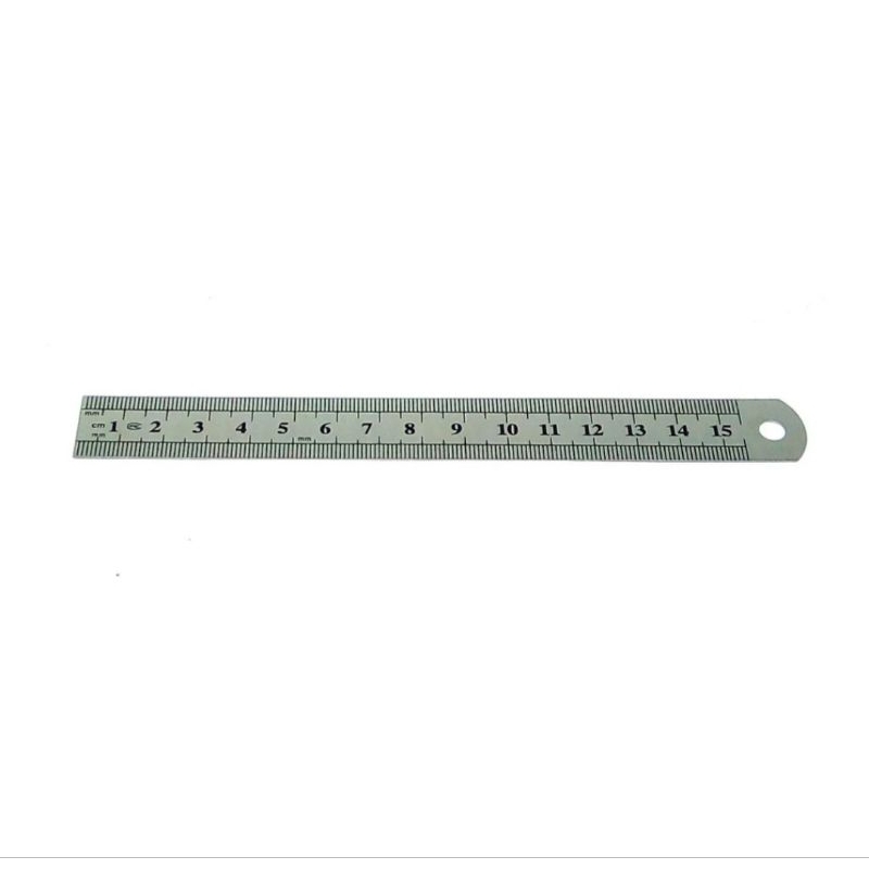 Jual PENGGARIS STAINLESS STEEL BESI KECIL GARISAN PENGARIS 15CM RULER ...