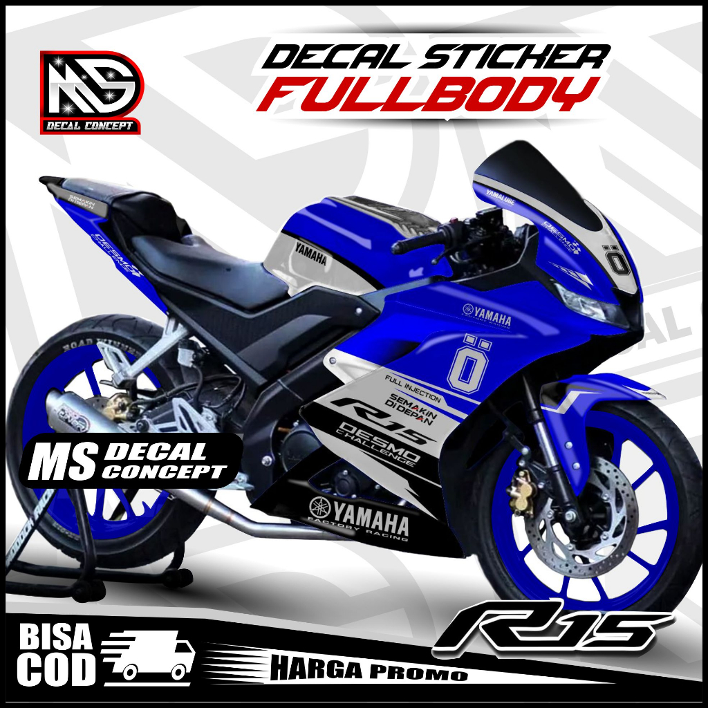 Jual BISA COD Decal R15 V3 Full Body Stiker R15 V3 Full Body Dekal R15 ...