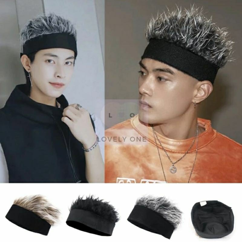 Jual Topi Wig Rambut Pendek Gaya Retro Hip-Hop Rambut Naruto Rambut wig ...