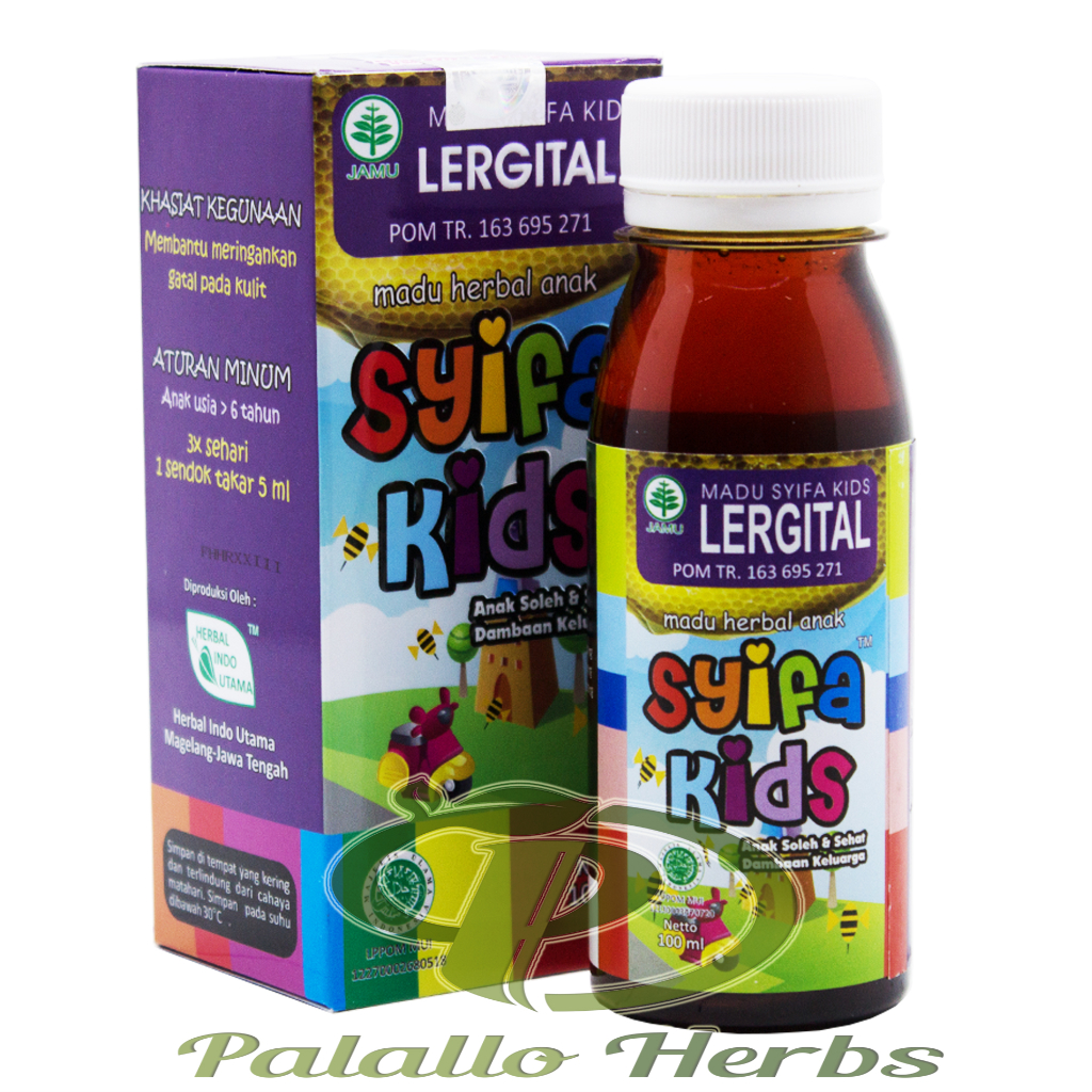 Jual Madu Anak Herbal Syifa Kids LERGITAL HIU Isi 100ml - Obat Alergi ...