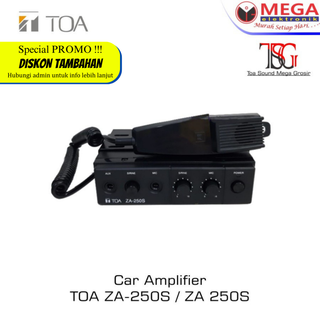Jual TOA AMPLIFIER MOBIL ZA-250S CAR AMPLIFIER TOA ZA-250S / ZA 250S ...