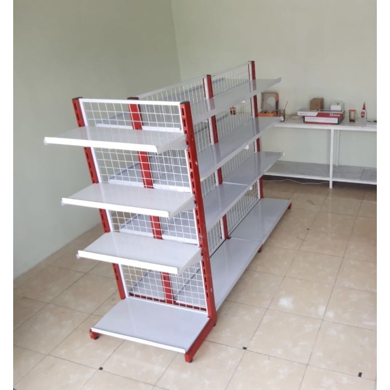 Jual Paket Rak Minimarket Double + Topend 150cm,Ukuran 30x90x150cm ...