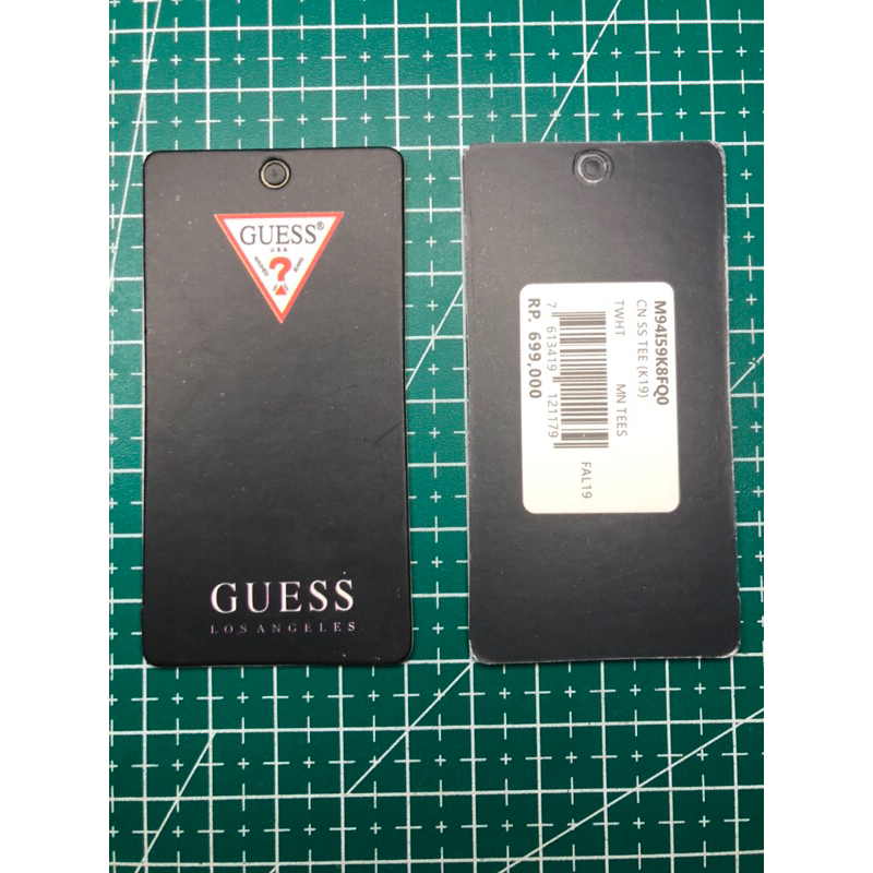Jual GUESS LABEL TAG HANGTAG PRICE BARCODE SUPER PREMIUM CO 1X DI KIRIM ...