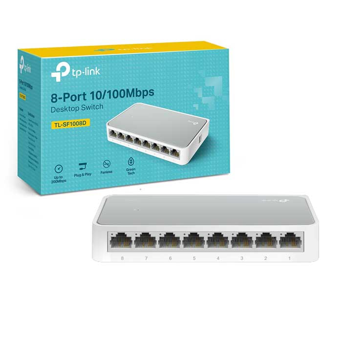 Jual TP-LINK SWITCH HUB 8 PORT 10/100 (TL-SF1008D) | Shopee Indonesia