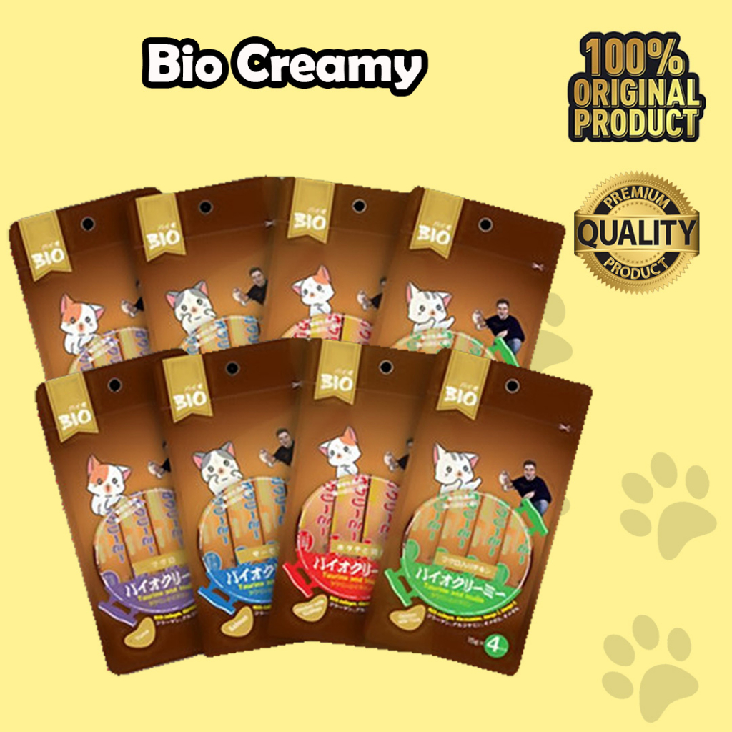 Jual BIO Creamy Snack Cemilan Kucing Basah 15GR | Shopee Indonesia